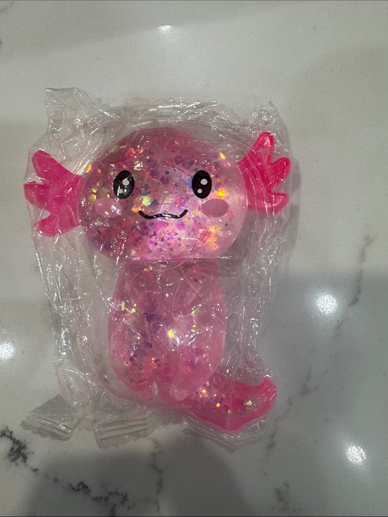 Toys | Pink Sparkle Axolotl Squishy Toy | Poshmark